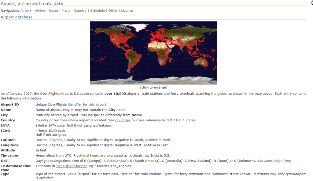 OpenFlights Airport, airline and route data – HTS macam-macam