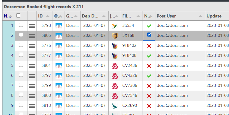 Tabulator tickCross のチェックボックス – Saoline Tips