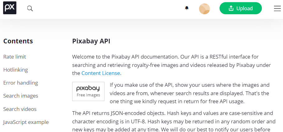 Pixabay API – Saoline Tips